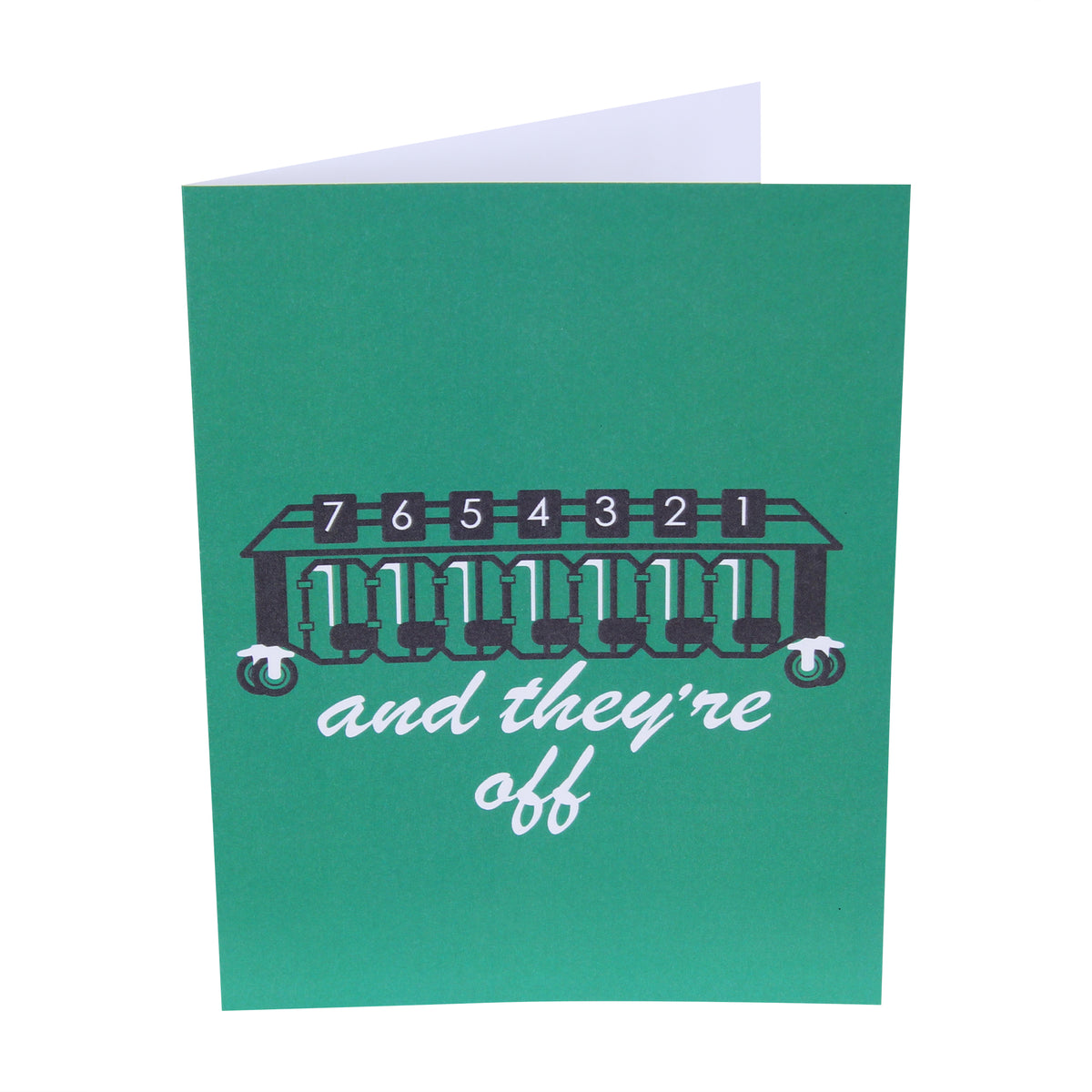 And They're Off Derby Horse Racing Greeting Card – Barrel Down South