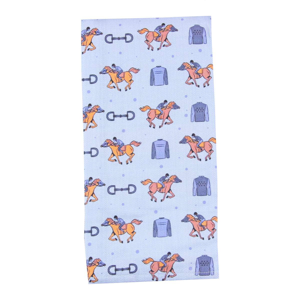 Blue Horse Racing Pattern Tea Towel – Barrel Down South