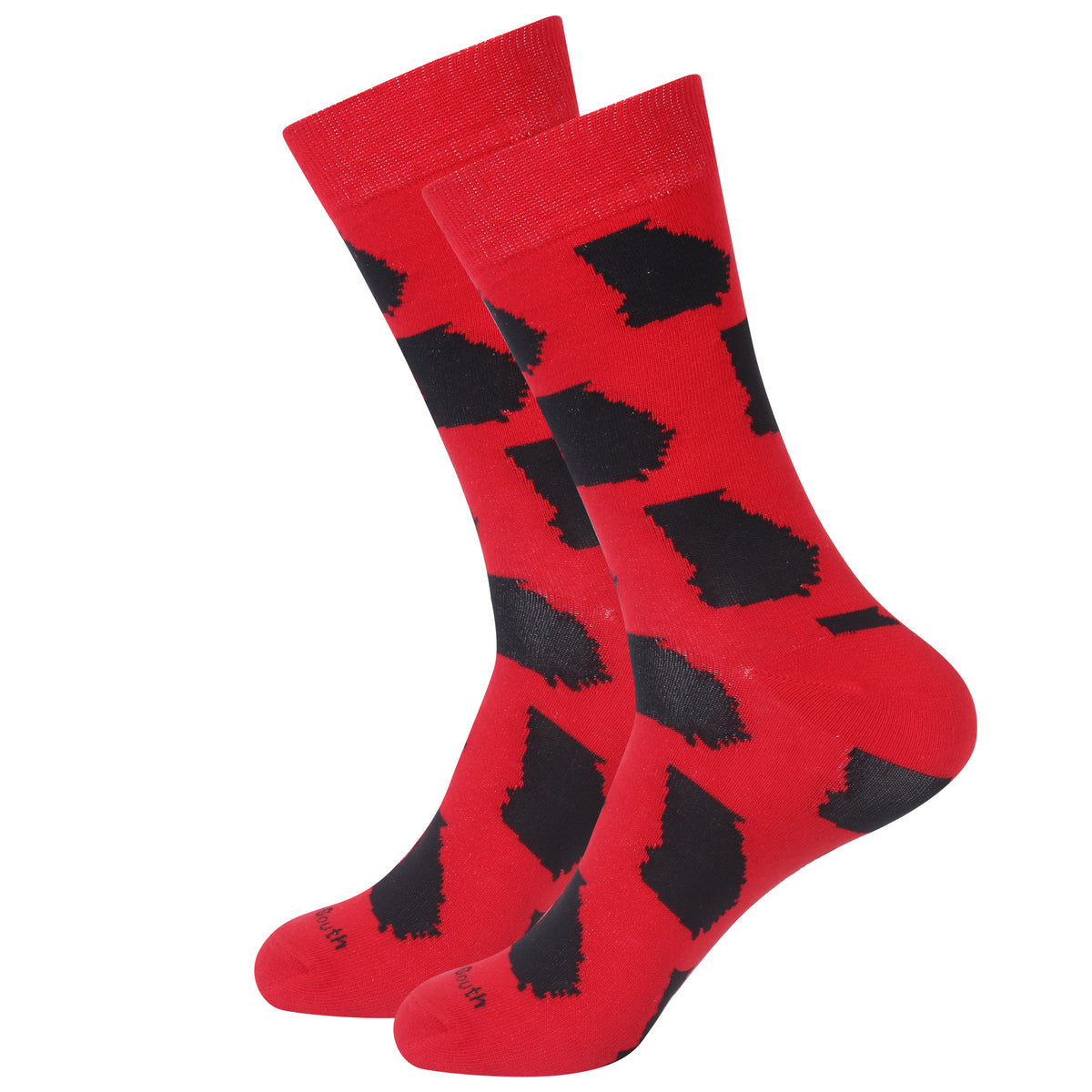 Red/Black Georgia Shape Socks – Barrel Down South