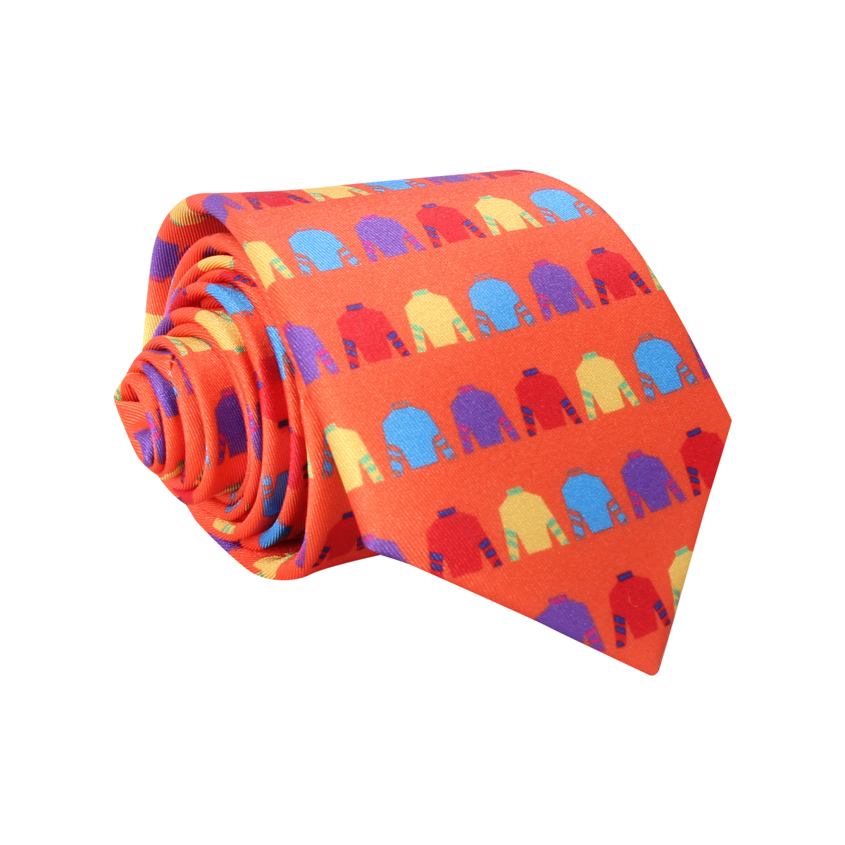 Orange Multi Colored Jockey Silk Necktie – Barrel Down South