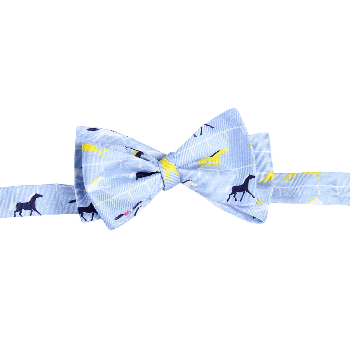 Light Blue Multi Color Horse Racing Bowtie – Barrel Down South