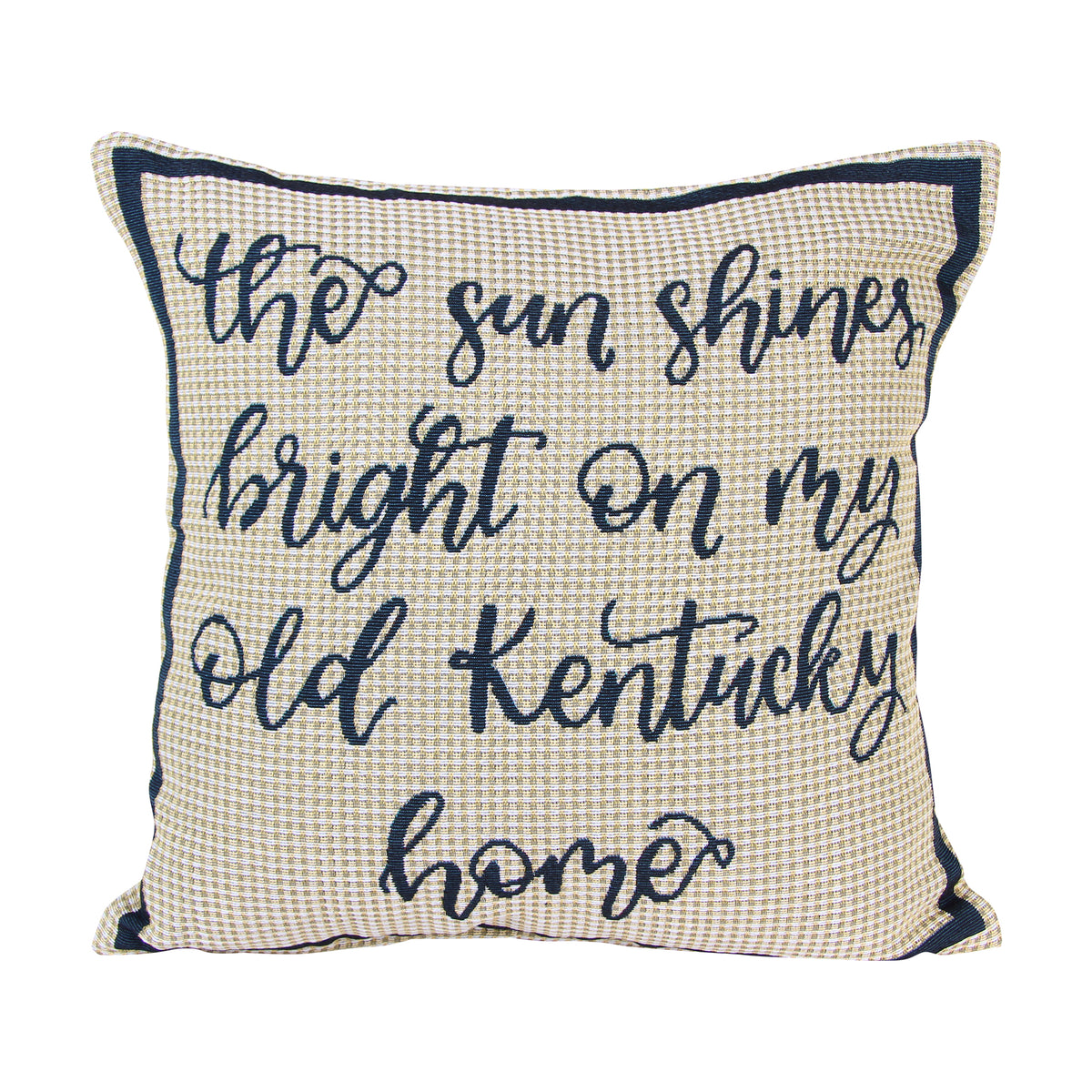 Yellow Plaid Weep No More Pillow – Barrel Down South