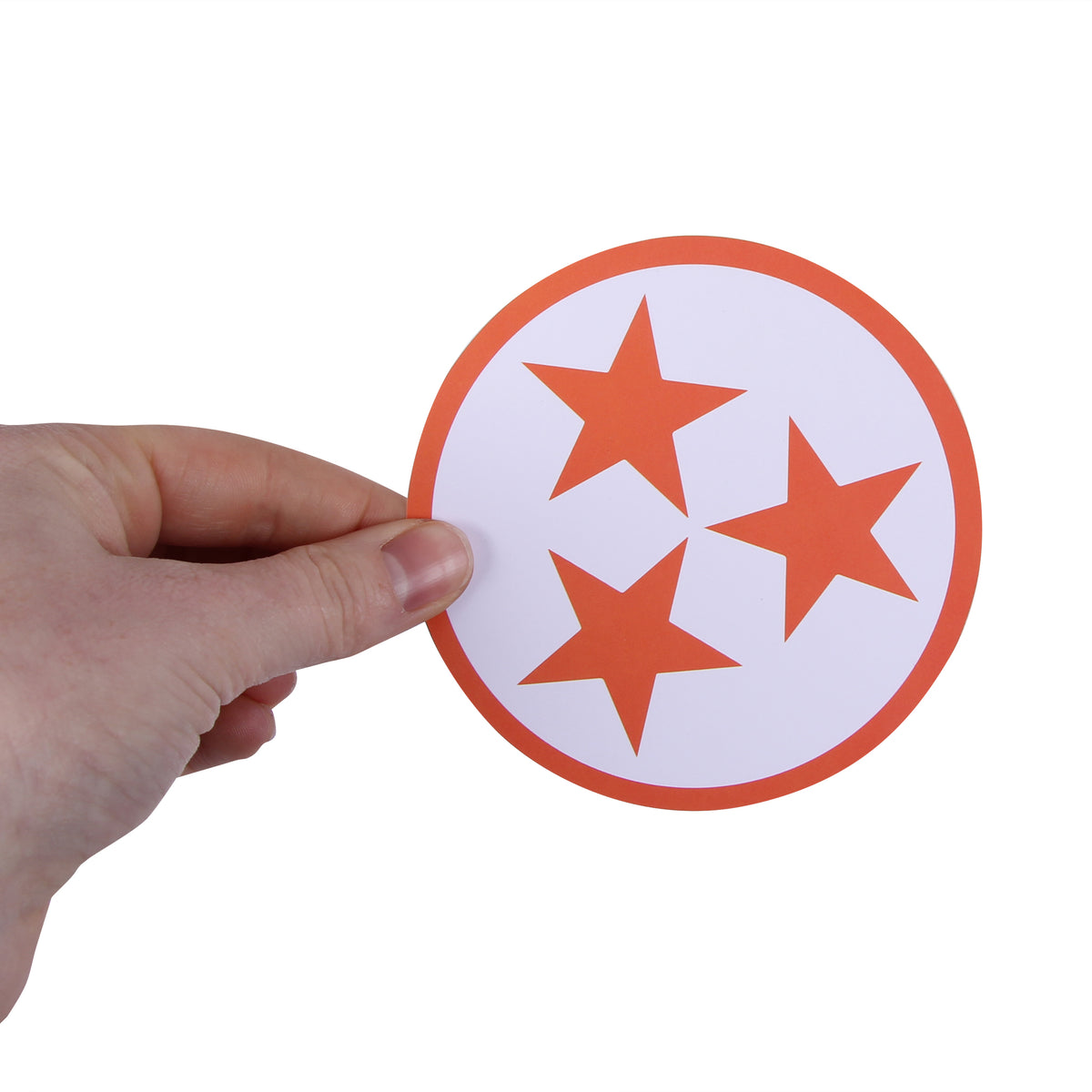 White and Orange Tri Star Sticker – Barrel Down South