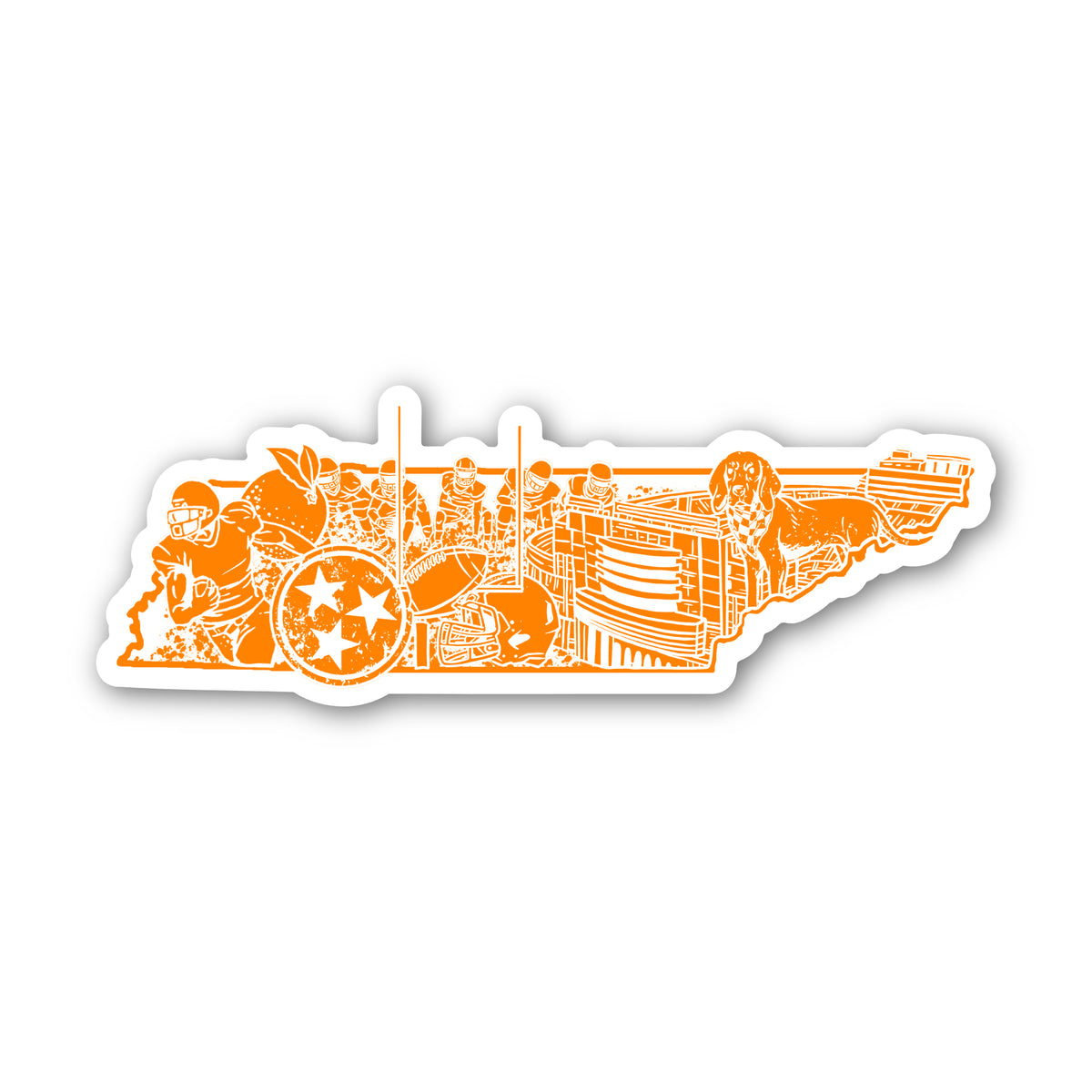 Tennessee Icons Sticker – Barrel Down South