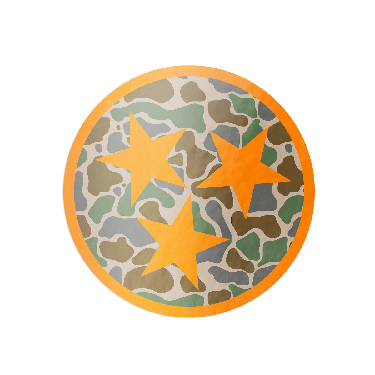 Camo Tri Star Sticker – Barrel Down South