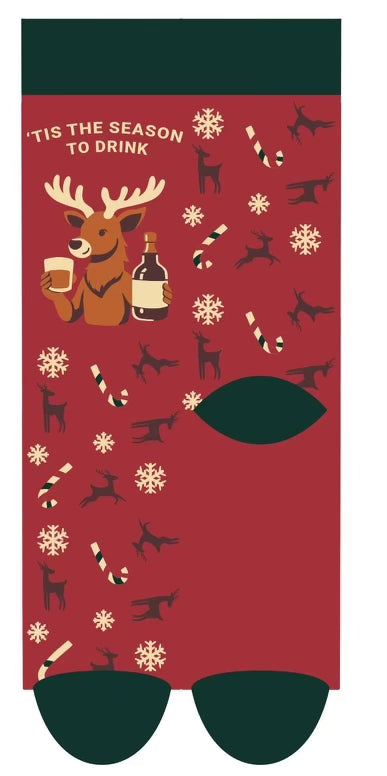 'Tis The Season To Drink Christmas Socks – Barrel Down South