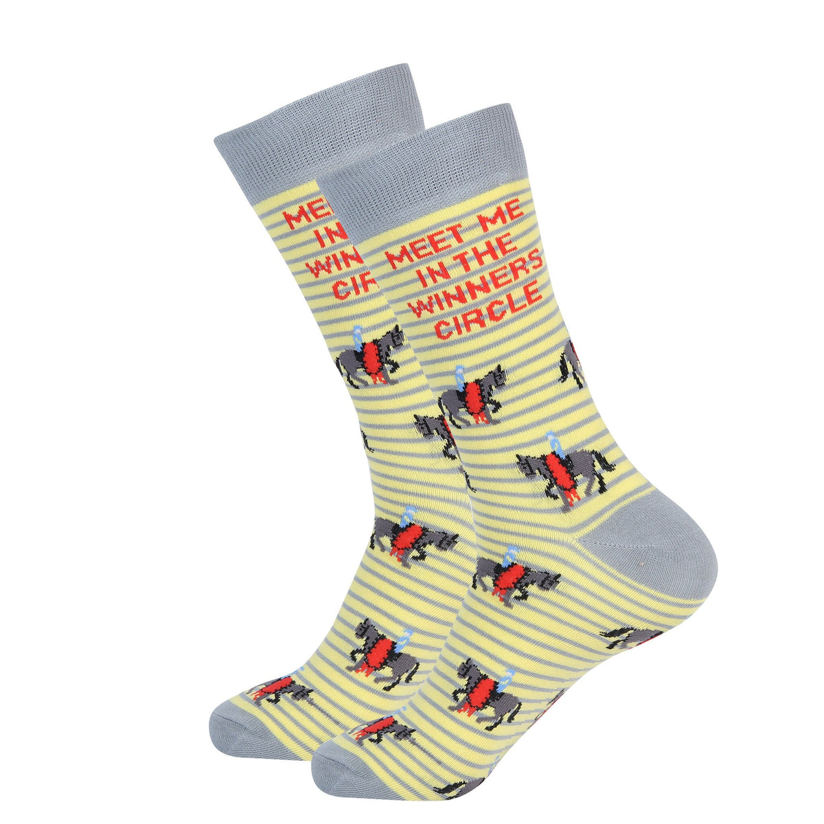 Yellow Striped Meet Me In The Winners Circle Sock – Barrel Down South
